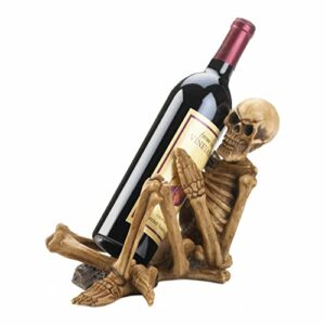 creepy skeleton wine bottle holder