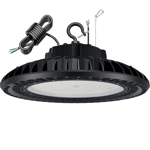 YELLORE 300W UFO LED High Bay Light, Lighting for Warehouse, 41,000lm 1200W MH/HPS Equivalent, 5000K Daylight Dimmable, IP65 Waterproof UL/DLC Approved, 100-277V Super Bright