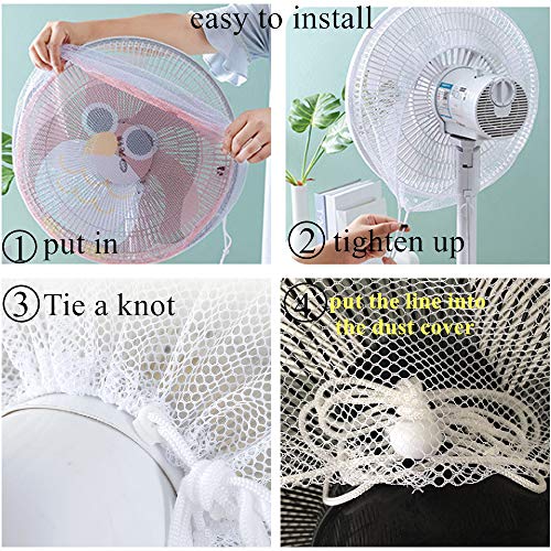 2 Pack - 16" Fan Cover,Washable Pedestal Fan Dustproof Cover,Protect Kid Children Baby Finger Net Mesh Fan Guard,Summer Home Fan Safety Dust Cover,Perfect for Parents of Toddlers (Black)