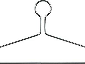 Chrome Metal Anti-Theft Closed Loop Suit Hanger in 17" Length X 3/16" Thick, Box of 25