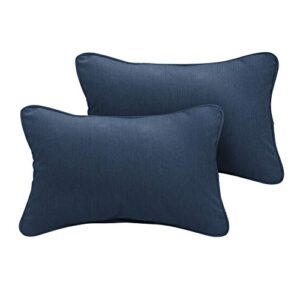 mozaic home sunbrella spectrum indigo outdoor pillow set, 13 x 20