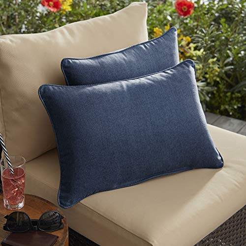 Mozaic Home Sunbrella Spectrum Indigo Outdoor Pillow Set, 13 x 20