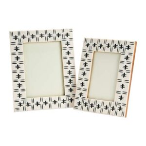 main + mesa resin photo frames, set of 2 (4x6” and 5x7”)