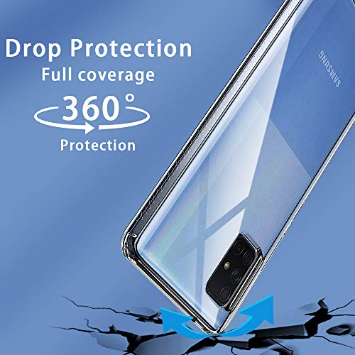 ANNSD Samsung A71 5G Case, Scratch Resistant & Anti Slip Crystal Clear Soft TPU Slim Fit Case for Samsung Galaxy A71 5G/A71 5G SM-A716 Phone(NOT Fit with A71 4G SM-A715F/DS)(Clear)