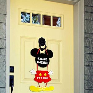 Mickey Mouse Party Supplies - Boys 1st Birthday Party Supplies Pack, Includes a Mickey Themed Birthday Banner, a Hand Made High Chair Banner, a Birthday Cake Topper, 15 Latex Balloons, 5 Confetti Baloons, 6 Tissue Balls, a Hand Made Cronw, a Welcome Sign,