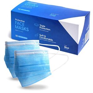 Disposable Face Mask, Breathable Masks (2 x 50 Boxes) 100 count