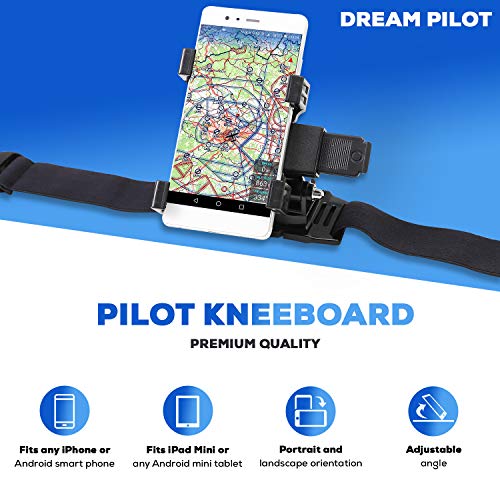 Pilot Kneeboard for Smartphones, Mini Tablets, iPhone, iPad Mini, Android