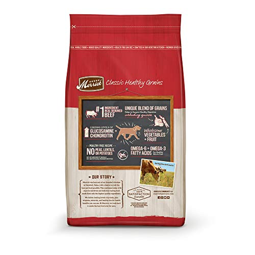 Merrick Classic Healthy Grains Real Beef & Brown Rice Recipe with Ancient Grains Dry Dog Food, 25 lbs.