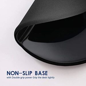 Ergonomic Mouse Pad with Superb Comfortable Wrist Rest Support Bar - Silicone Gel Mousepad with Non-Slip PU Base for Office, Home & Gaming