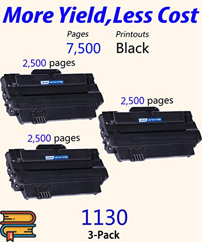 (3-Pack, Black) ColorPrint Compatible Toner Cartridge Replacement for Dell 1130n 1130 7H53W 2MMJP 1135n 1133 1135 330-9523 330-9524 3J11D Laser Printer (2.5k)