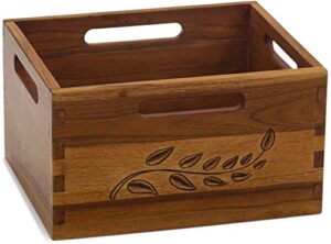 7" spa-artisan teak storage bin