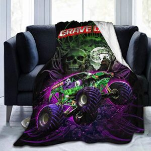 lbhl.h0me5 flannel blanket truck_grave super soft throw blanket fleece blanket for bed sofa 50"x40"