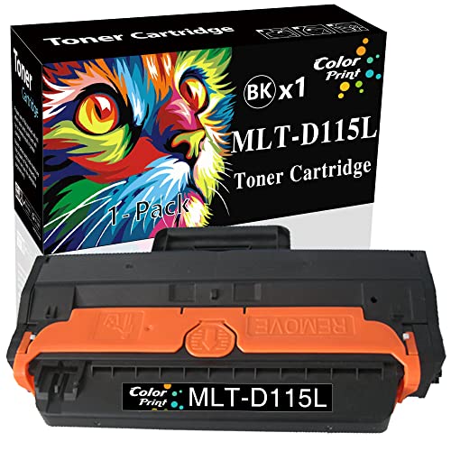 (1-Pack, Black) ColorPrint Compatible MLT-D115L Toner Cartridge Replacement for Samsung MLTD115L 115L D115L Xpress SL-M2830DW SL-M2880FW SL-2620ND SL-2820DW 2820ND SL M2670FN M2870FD M2870FW Printer