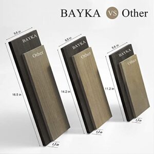 BAYKA Wall Shelves for Bedroom Decor, Floating Wall Shelves for Living Room Kitchen Storage, Wall Mounted Rustic Wood Floating Shelves for Kids Books, Small Shelf for Bathroom(Weathered Grey，Set of 3)BAYKA Wall Shelves for Bedroom Decor, Floating Wall Sh