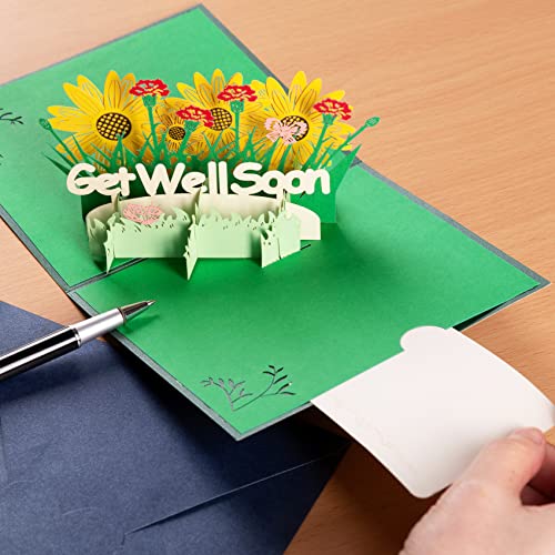 Magic Ants Pop Up Get Well Card, 3D Get Well Pop Up Card, Funny Postcards Pop Up Greeting Card for Patient, Pop Up Sympathy Card with Envelope