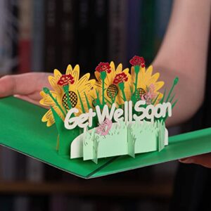 Magic Ants Pop Up Get Well Card, 3D Get Well Pop Up Card, Funny Postcards Pop Up Greeting Card for Patient, Pop Up Sympathy Card with Envelope