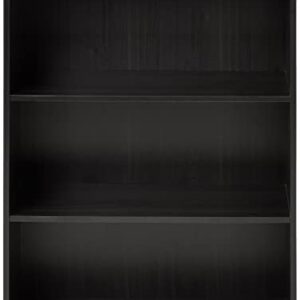 Furinno Pasir 3-Tier Open Shelf Bookcase, Espresso & Pasir 4-Tier Bookcase/Bookshelf/Storage Shelves, Espresso