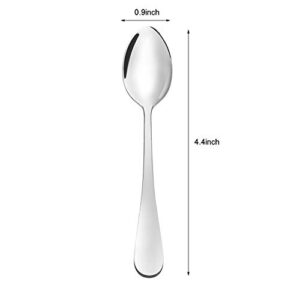 Suwimut 30 Pieces Demitasse Espresso Spoons, Mini Coffee Spoon, 4.4 Inches Stainless Steel Small Spoons for Coffee, Tea, Dessert, Appetizer, Ice Cream, Tiny Spoon for Home