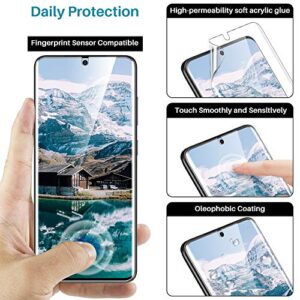 [2+3 Pack] LϟK Designed for Samsung Galaxy S20 2 Pack Screen Protector & 3 Pack Camera Lens Protector, Alignment Frame High Definition Clear Flexible TPU Film