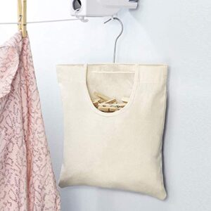 HelloCreate Outdoor Clothespin Storage Bag, Clothespin Storage Bag Hanging Laundry Clothes Pin Organizer