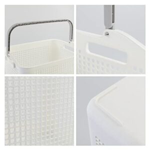 Neadas 42 L Plastic Laundry Hamper with Handle, Large Plastic Storage Basket, 4 Pack