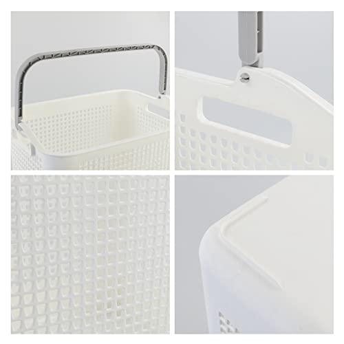 Neadas 42 L Plastic Laundry Hamper with Handle, Large Plastic Storage Basket, 4 Pack