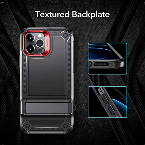 ESR [Military Grade Tested [10FT Shockproof] Compatible with iPhone 12 Case/iPhone 12 Pro Case (2020) [Heavy Duty Protection] [Vertical/Horizontal Stand] Rugged Case, for 6.1-Inch - Black