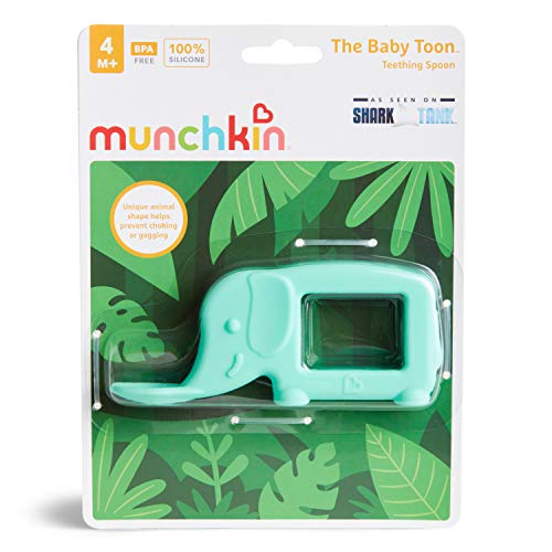 Munchkin® The Baby Toon™ Silicone Teether Spoon, Elephant, Mint (As Seen On Shark Tank)