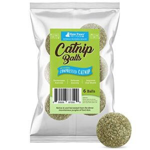 raw paws natural catnip ball for cats (6-ct) - interactive cat toy for indoor cats - cat ball toy - kitten toys - cat nip ball cat toy - cat lick ball - cat nip cat toys balls - catnip ball toy