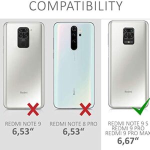 GORGCASE for Redmi Note 9S Case, Xiaomi Redmi Note 9 Pro/Note 9 Pro Max, Slim Fashion Graphic IMD Design Anti-Scratch Armor Cute Teen Man Girls Women Drop Protective Cover Marble RED Black