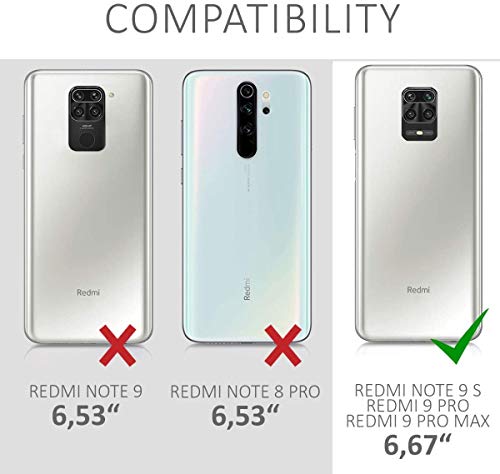 GORGCASE for Redmi Note 9S Case, Xiaomi Redmi Note 9 Pro/Note 9 Pro Max, Slim Fashion Graphic IMD Design Anti-Scratch Armor Cute Teen Man Girls Women Drop Protective Cover Marble RED Black