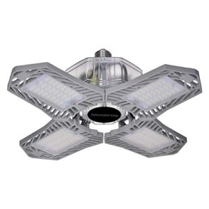 led garage light deformable adjustable garage lamp high bay light for workshop parking warehouse 150w 15000lm (silver shell, one size)