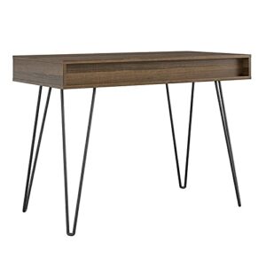 Novogratz Concord Computer Desk with Storage, Brown Oak/Gray