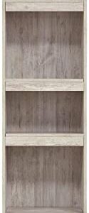 Signature Design by Ashley Willowton Coastal Entertainment Center Pier Bookcase with 3 Adjustable Shelves, Whitewash