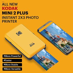 KODAK All-New Mini 2 Plus Bluetooth Portable Photo Printer with 4Pass Technology - Yellow