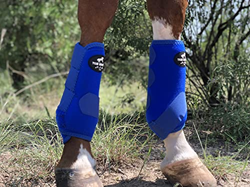 TGW RIDING Equine Sports Medicine Ventech Elite Front Leg Boot, Pair (Royal Blue, M)