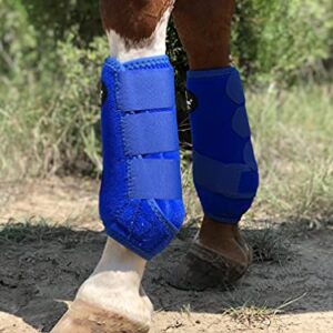 TGW RIDING Equine Sports Medicine Ventech Elite Front Leg Boot, Pair (Royal Blue, M)