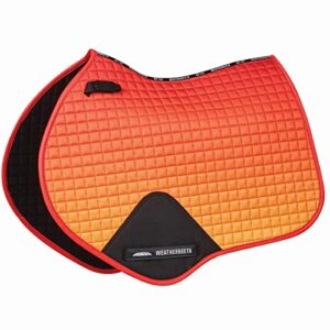 weatherbeeta prime ombre jump shaped saddle pad - autumn glow - full