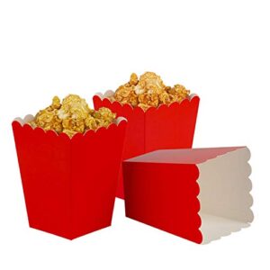 aimtohome red popcorn boxes mini paper popcorn box cardboard popcorn container for party, pack of 24