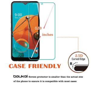 beukei (3 Pack) Compatible for LG K51 Screen Protector Tempered Glass, for LG Q51/ LG Reflect Screen Protector, Anti Scratch, Bubble Free