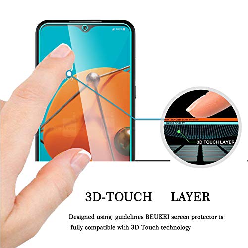 beukei (3 Pack) Compatible for LG K51 Screen Protector Tempered Glass, for LG Q51/ LG Reflect Screen Protector, Anti Scratch, Bubble Free