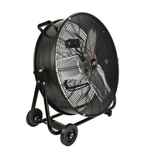 AA011 24-Inch High Velocity Industrial Drum Fan, 7500 CFM Air Circulator for Warehouse, Garage, Workshop and Barn Use,Two-Speed