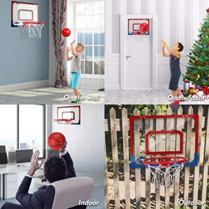 Kavalan Indoor Mini Basketball Dunking Hoop Set with 3 Balls, Durable Adjustable Basketball Hoop Set for Door Yard Office Bedroom Sports Toys for Kids or Teens with Extra Bump Included