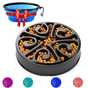 freefa slow feeder dog bowls, (2 cup) dog slow feeder bowl, puzzle dog food bowl, maze dog food bowl, slow feeder dog bowls large breed, medium breed, small breed, slow eating bowl, puppy bowl