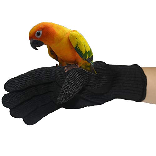 Bac-kitchen Bird Training Anti-Bite Gloves, Level 5 Protection, Parrot Chewing Working Safety Protective Gloves for Small Animal Pet Squirrels Hamster Parrotlets Cockatiels Finch Macaw (2 Pairs)