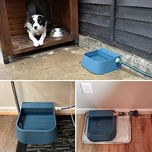 NAMSAN Auto Fill Water Bowl 2L Automatic Dog Water Dispenser Outdoor/Indoor Livestock Waterer Float Valve Water Feeder for Dog Cat Chicken