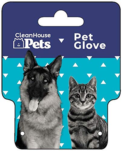 Pet Grooming Gloves (Both Hands) Pet Hair Remover - Gentle, Machine Washable - Deshedding Brush Glove, Cat Brush, Dog Brush, Horse Brush, for Long Hair, Short Hair - Dog Grooming by CleanHouse Pets