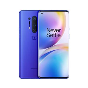 oneplus 8 pro (5g) dual-sim in2023 256gb/12gb ram (gsm + cdma) factory unlocked android smartphone (ultramarine blue)- international version