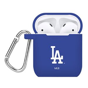 game time los angeles dodgers silicone case cover compatible with apple airpods battery case (blue)