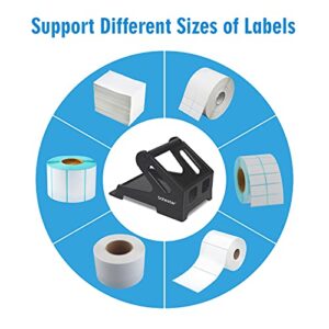 Trohestar Thermal Label Holder for Rolls and Fanfold Labels Work with Desktop Label Printer (Black)